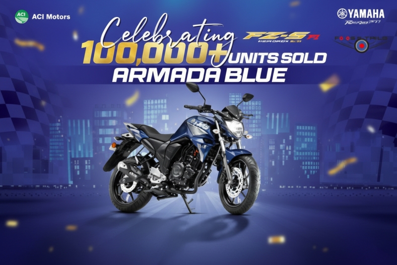 ১ লক্ষ ইউনিট বিক্রির মাইলফলকে Yamaha FZ S V2 ARMADA BLUE, থাকছে বিশেষ ছাড়