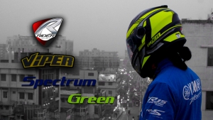 Rider Viper Full Face Helmet - Spectrum Green
